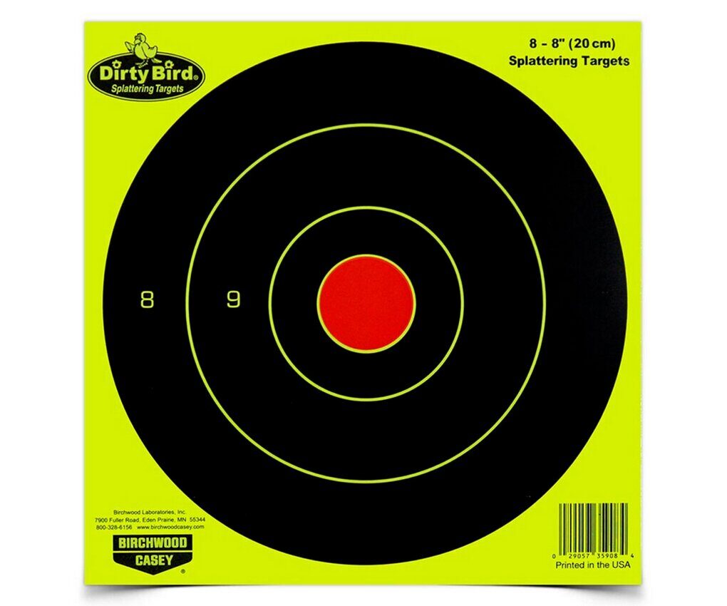 Мишень осыпающаяся Birchwood Dirty Bird Yellow Bulls-eye, 8in (1 штука ...